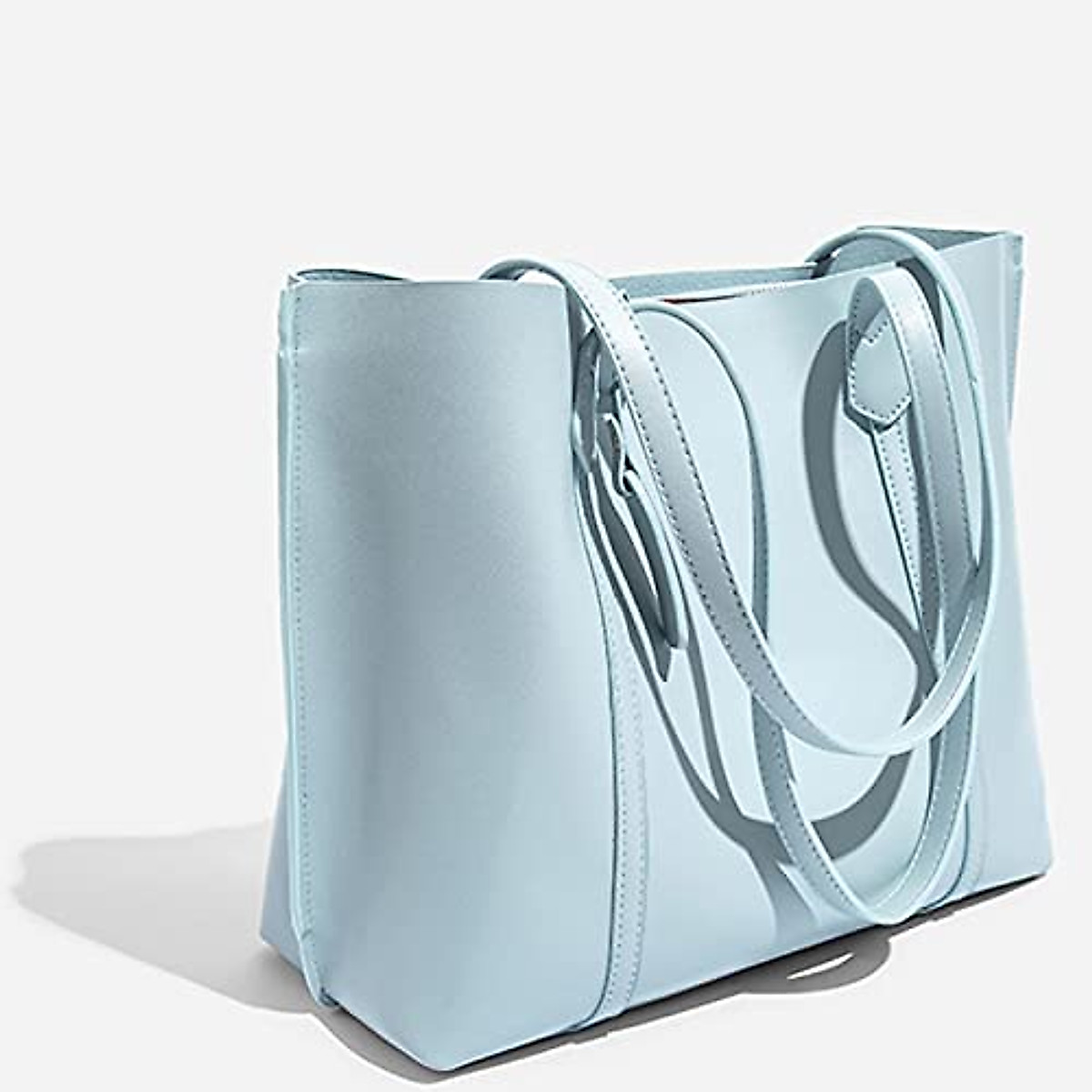 Women Tote Handbags, Soft Hobo Shoulder Purse Top Handle Satchel Bags Large Capacity for Work, Travel, Gift etc, Light Blue