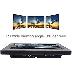 Eyoyo 10 Inch IPS Hdmi Monitor TFT LCD Display 1280x800 Resolution Portable Small HD Monitor with HDMI BNC VGA AV USB Input and Built-in Speaker for Video Display Screen DVD PC Laptop