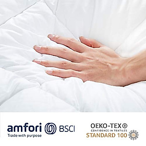 Sunflower King Mattress Pad, Hypoallergenic Cotton Mattress Cover, 18-22&quot; Extra Deep Pocket Quilted Protector, Breathable&amp;Noiseless