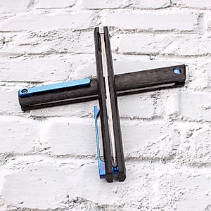 Samior GP035 Small Slim Folding Pocket Flipper Knife, 3.5 inch M390 Drop Point Blade, Marble Carbon Fiber Handle Liner Lock Pocket Clip, Gentleman's EDC Knives