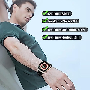 Bandiction Compatible with Apple Watch Bands 44mm 40mm 38mm 42mm 41mm 45mm 46mm 49mm, iWatch Bands Women Men,Adjustable Braided Solo Loop Elastic Sport Band for iWatch Ultra SE Series 10/9/8/7/6/5/4