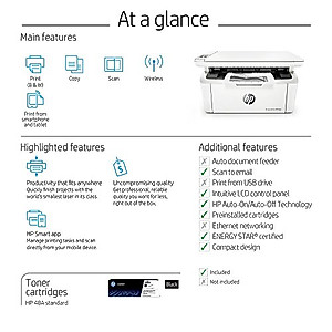 HP LaserJet Pro M29w Wireless All-in-One Color Laser Printer, Works with Alexa (Y5S53A)