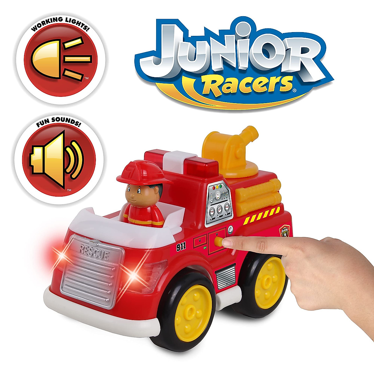 NKOK Junior Racers Lights & Sounds Fire Truck, Multi