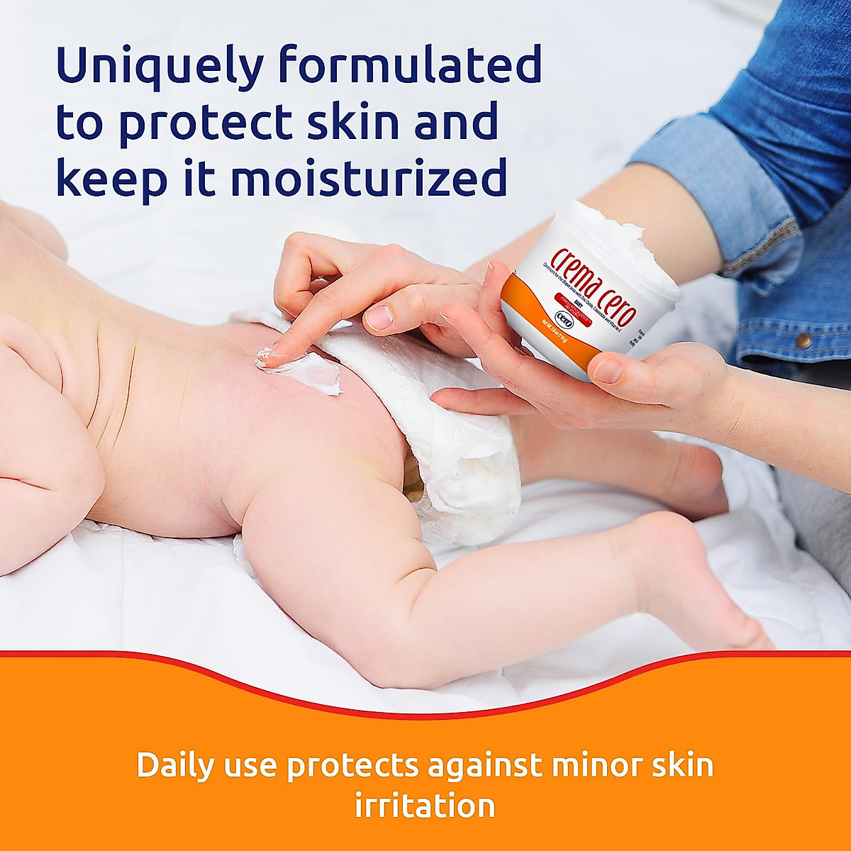 Crema Cero Diaper Rash Cream for Baby with Zinc Oxide and Calendula – High-Strength Diaper Cream for Quick Relief and Protection – Hydrating and Soothing Baby Balm – Calendula 3.9 oz