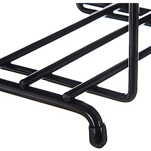 San Jamar C8003WFS Steel Cup and Lid Wire Organizer with Caddy and 3 Stacks, Black