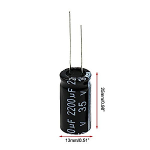 Dahszhi 2200uF 35V Aluminum Electrolytic Capacitors for The LCD TV & Monitor Repair Radial Lead Capacitor 10Pcs