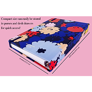 Kate Spade New York Address Book with A-Z Tabs, Navy Floral Leatherette Telephone Book Includes Birthday/Anniversary Calendar and 146 Contact Pages, Swing Flora