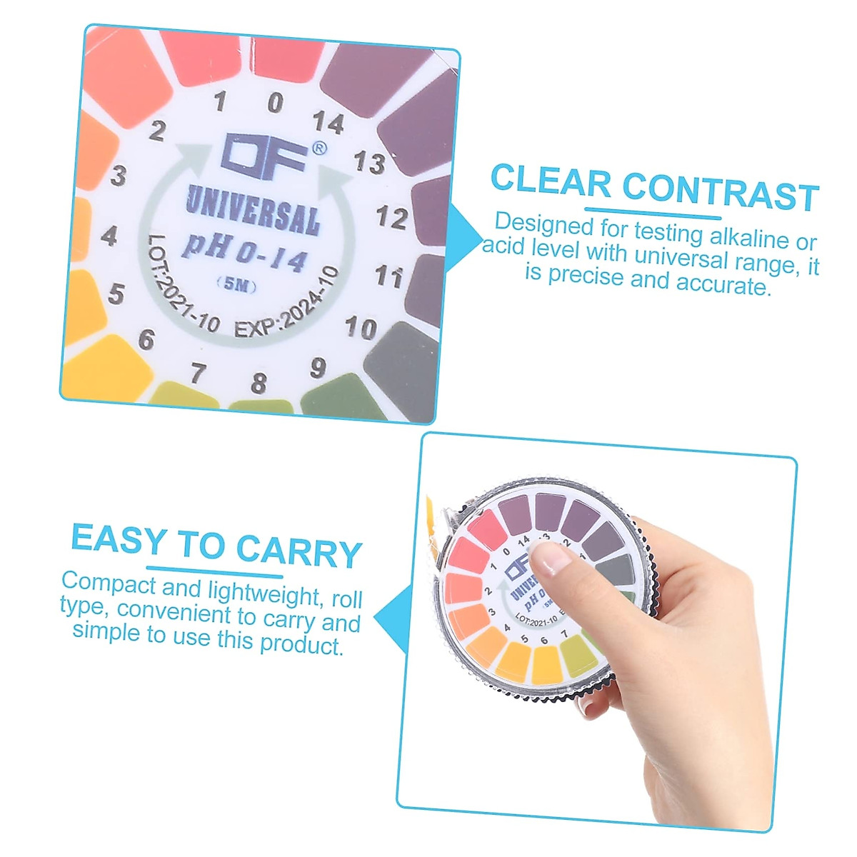 VINTORKY 1 Roll Extensive Test Strips Liquid Meter Tape Paper