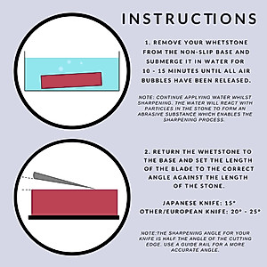 Rockingham Forge SUPERSHARP 2-in-1 Combination Whetstone, 240/1000 Grit Knife Sharpening Stone, Non-Slip Base, 18 x 6 x 3 cm – COARSE/Medium