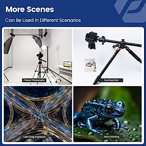 Fotopro 68 inch Camera Tripod Horizontal 360 Tripod Portable Monopod with Ball Head 16KG Load Capacity Quick Release Plate, for Travel and Work