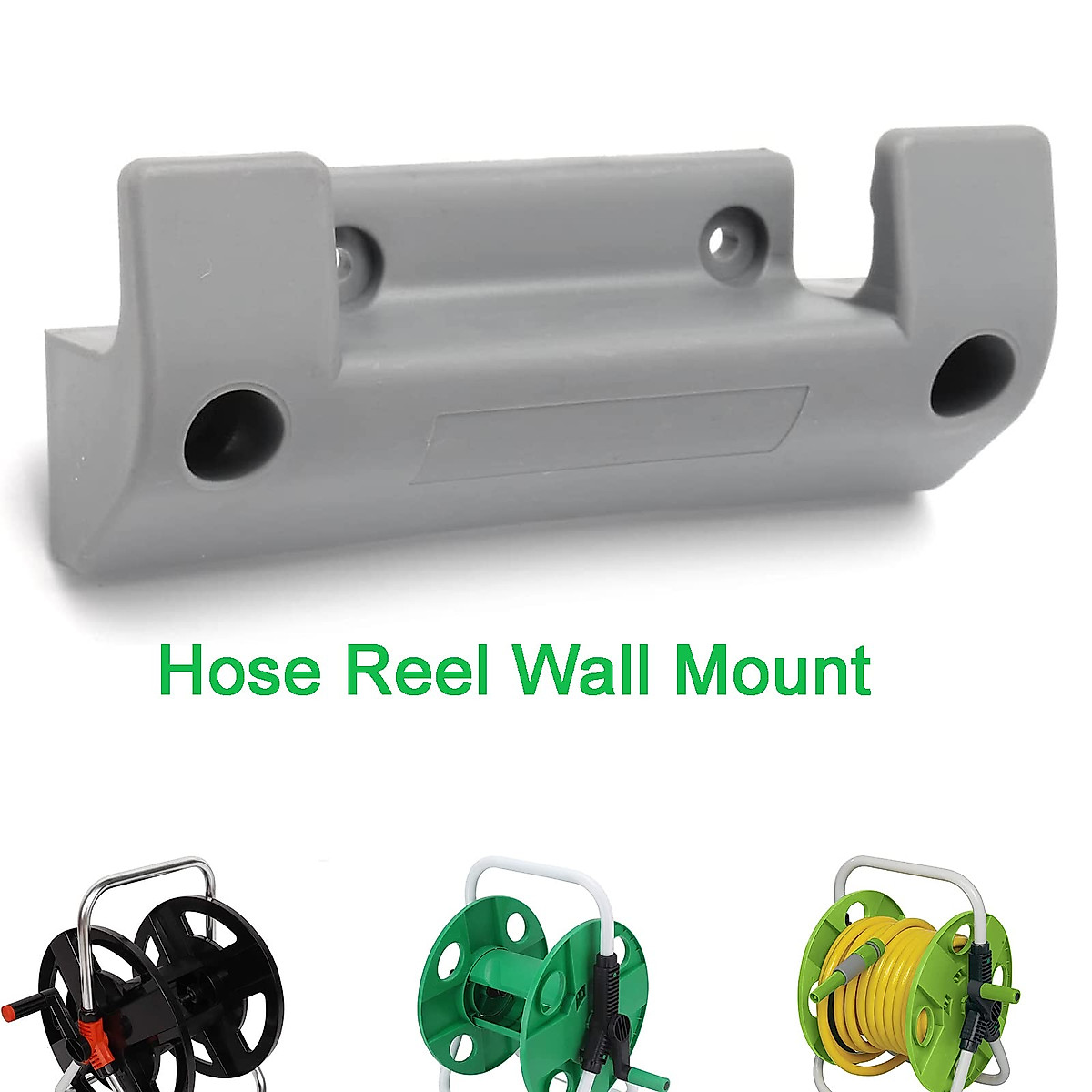 Water Hose Reel Wall Bracket PVC Plastic Garden Hose Reel Holder Wall Mount with 4 Screws & Plugs Easy Installation Hose Reel Hanger for Holding Diameter 0.78inch/2cm