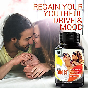 Natural Boost Male Enhancement Pills - Increase 2" in 60 Days with Our Enlargement and Girth Enhancing Formula, Testosterone Booster for Men, Promote Size, Strength, Energy, Stamina, Last Longer Drive