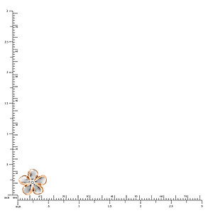 Honolulu Jewelry Company Sterling Silver with 14K Rose Gold Plated Trim CZ Plumeria Flower Nature Stud Earrings, 12mm