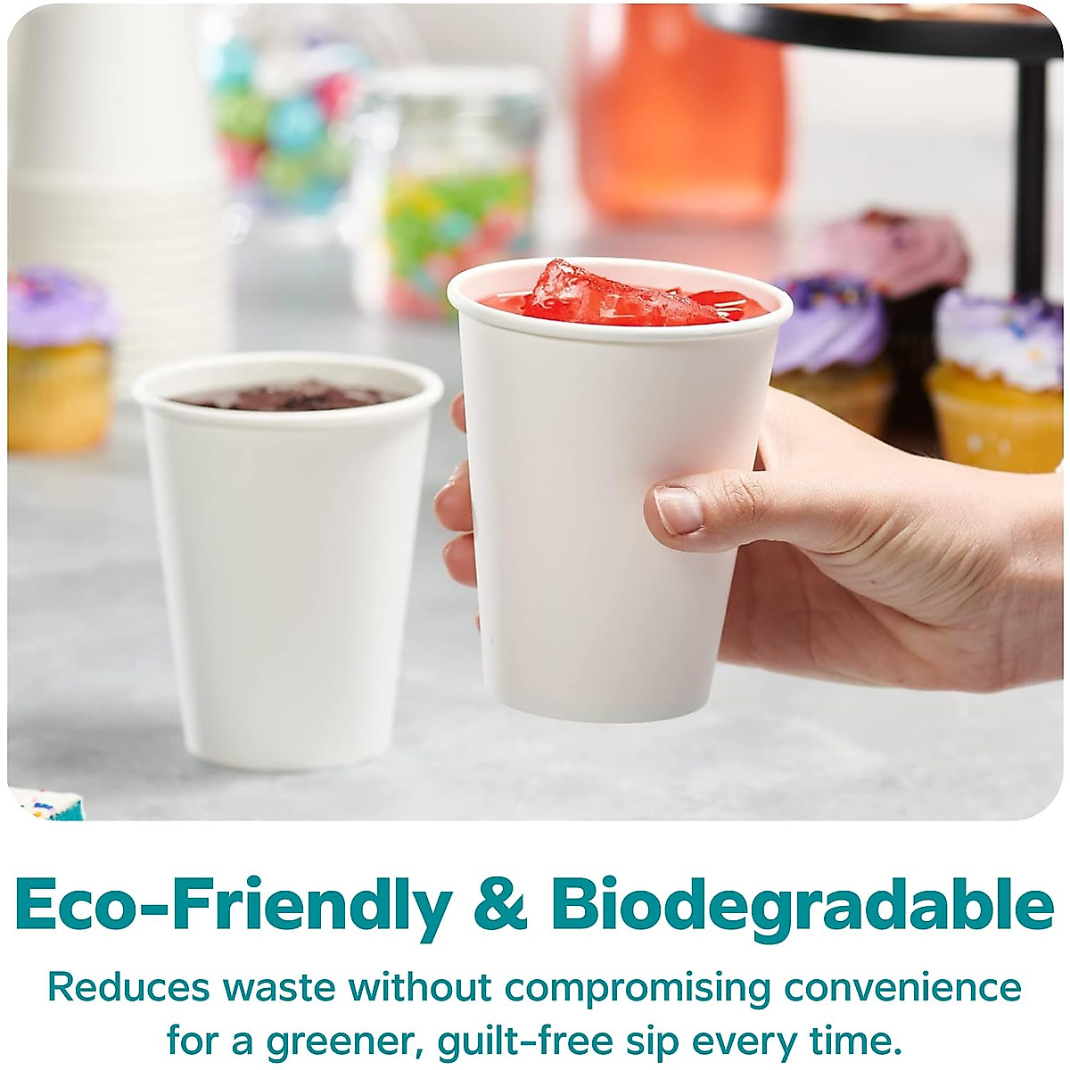 [100 Pack] 12 oz. White Paper Hot Coffee Cups