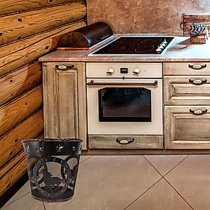 BestGiftEver Wastebaskets with Horse and Star Metal Mesh Wire Copper Finish - Rustic Western Cabin Lodge Ranch Decor