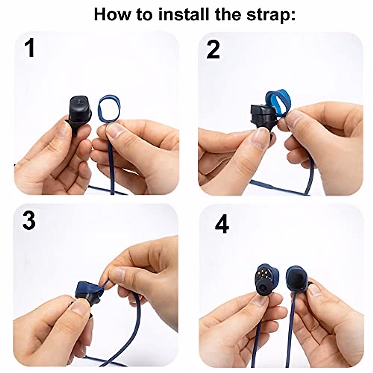 smaate Anti-Lost Strap Compatible with JLab GO AIR Wireless Earbuds, Soft Silicone Cord for Anti-Falling During Sports