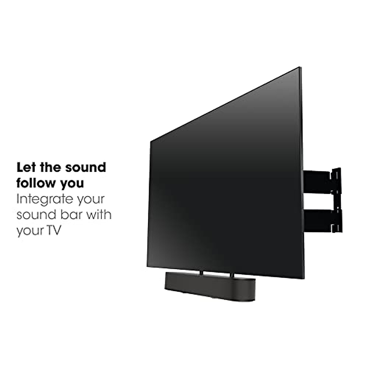 Vogel's SOUND 3550 soundbar mount | Also fits Bose Soundbar 500/700 | Sonos Arc/Beam/Playbar | Samsung | Sony | LG and JBL | mount for VESA 100 to 600 | Black | Max. 14.3 lbs (6,5 kg)