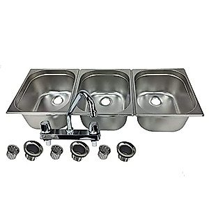 Concession Sink 3 Large Compartment Stand Food Truck Trailer