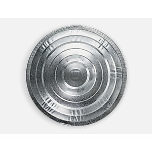 Generic 31 Gallon Galvanized Steel Round Metal Household Trash Can with Lid, Grey