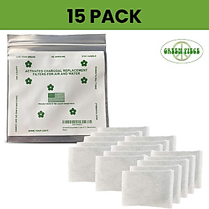 Green Piece® Overstuffed - Pack of All Natural Baby Diaper Pail Deodorizer Activated Charcoal Air Purifier - Pack of 15 Double Sized Sachets (24g)