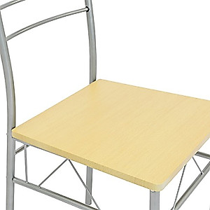 Best Choice Products 5-Piece Glass Top Dining Table Breakfast Set Furniture for Kitchen, Dining Room w/ 4 Chairs, Steel Frame - Silver