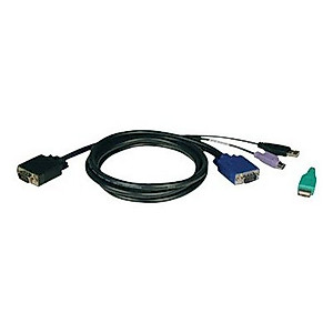 Tripp Lite USB/PS2 2-in-1 KVM cable kit - keyboard / video / mouse (KVM) cable kit - 10 ft