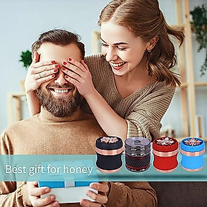 Herb Grinder Spice Grinder for Cooking Aluminium Alloy Manual Grinder (Gray with compass)