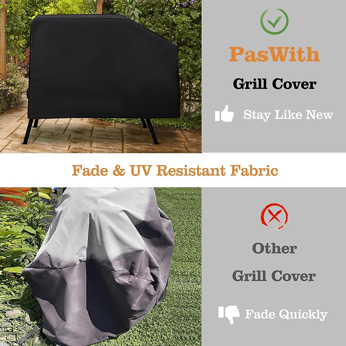 PasWith Griddle Cover for Blackstone 22 inch 17 inch Griddle with Hood and Stand,600D Strong Tear Resistant Griddle Cover,Waterproof UV & Fade Resistant Grill Cover with Strap and Air Vent