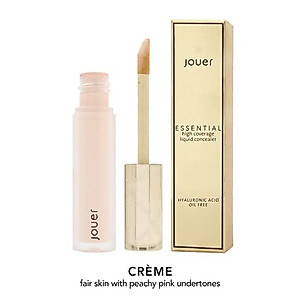 Jouer Essential High Coverage Liquid Concealer - Soft Matte Finish - 25 Shades - Healthy Ingredients - Paraben, Gluten & Cruelty Free - Vegan Friendly,Amber- Dark Skin with Golden Undertones