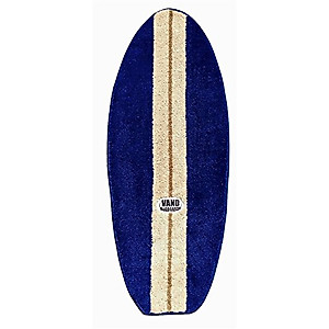 Blue and Tan Surfboard Shaped Rug 44" Machine Washable mat