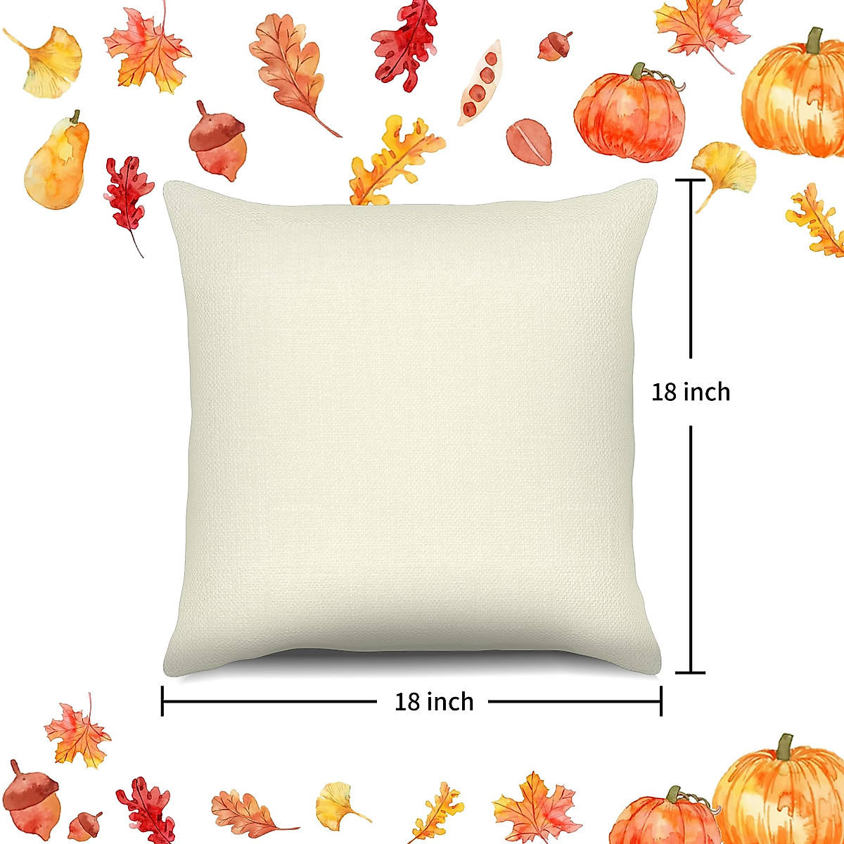 LITIVY Fall Decor Pillow Covers Set of 4 Pumpkin Farmhouse Thanksgiving Decorations Throw Pillows Autumn Cushion Cases for Couch Home Decorative Pillows Cover (18"x18", Green)