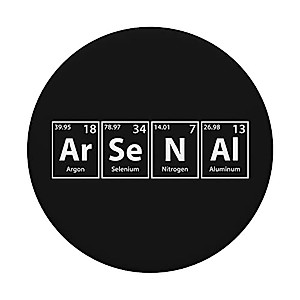 Periodic Tees Co. Arsenal (Ar-Se-N-Al) Periodic Table Elements Spelling PopSockets Stand for Smartph