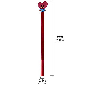 BTS Cartoon Animal Pens Black Ink Writing Pen Set Plastic Creative Gel Pens Office School Children Gift Stationery Supplies Set（8PCS)