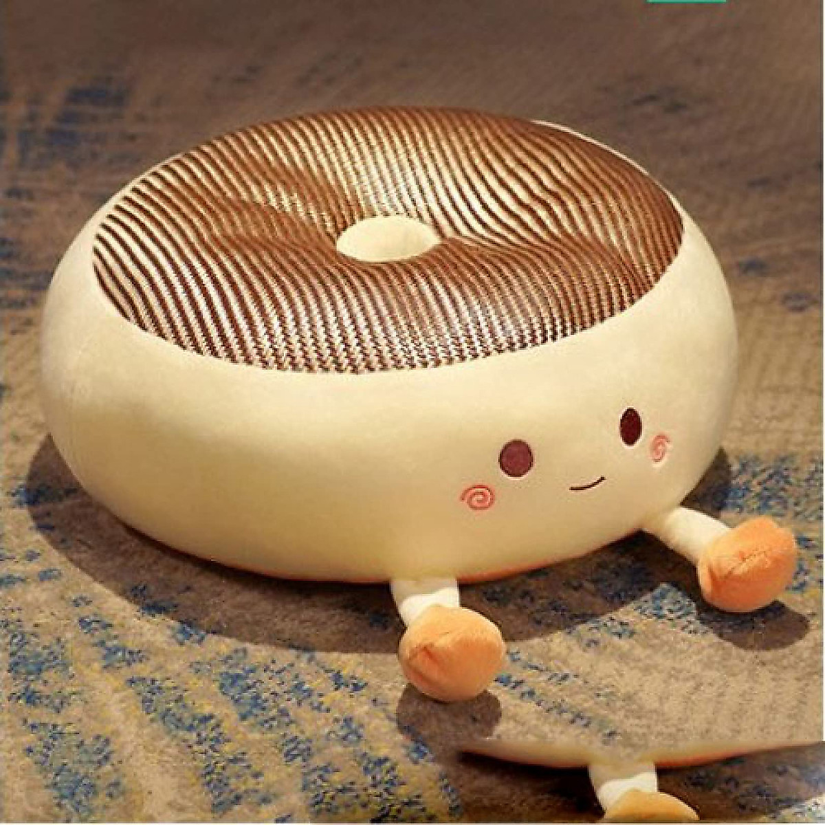 GEORPE Chair Cushion Round Mat Cute Expression Seat Cushion Office Chair Futon Bay Window Floor Tatami Pillows Home Decor