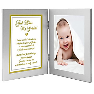 Godchild Poem from Godfather for Baptism or Christening, Add 4x6 Inch Photo