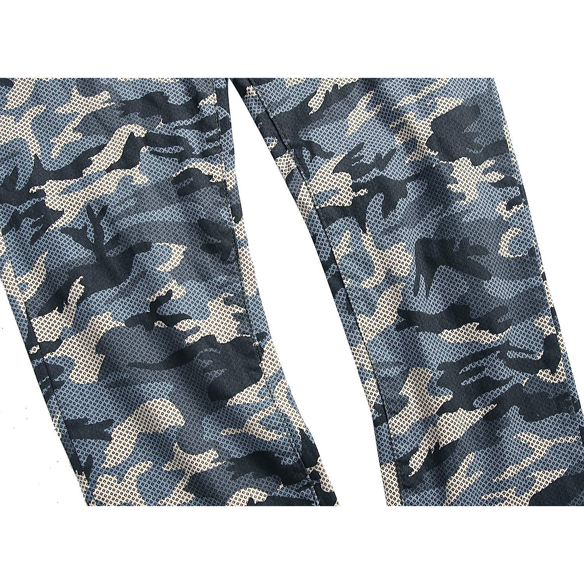 Camo Denim Jeans for Men Moto Biker Slim fit Stretch Jeans Camouflage Skinny Cargo Pants Military Army Combat Pants (Camouflage 1,34)
