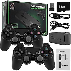 Retro Game Console, HD Classic Games Console Built in 5000 Game in TF Card, 9 Emulator Console, HDMI Output TV Video Game Console, 4K Console with Dual 2.4G Wireless Controllers - 32G (32G)