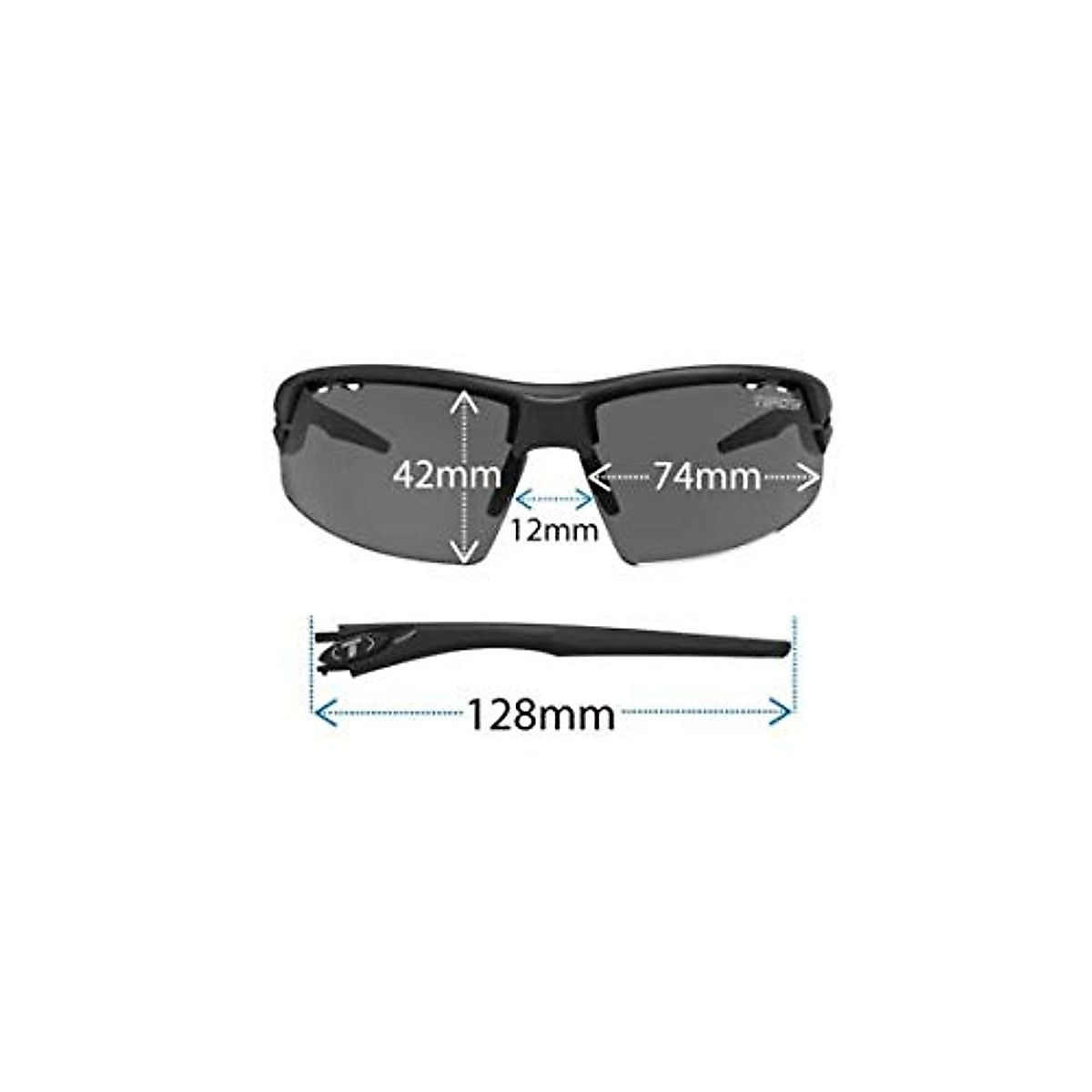 Tifosi Crit Polarized Fototec, Matte Gunmetal with Smoke Polarized Fototec lenses