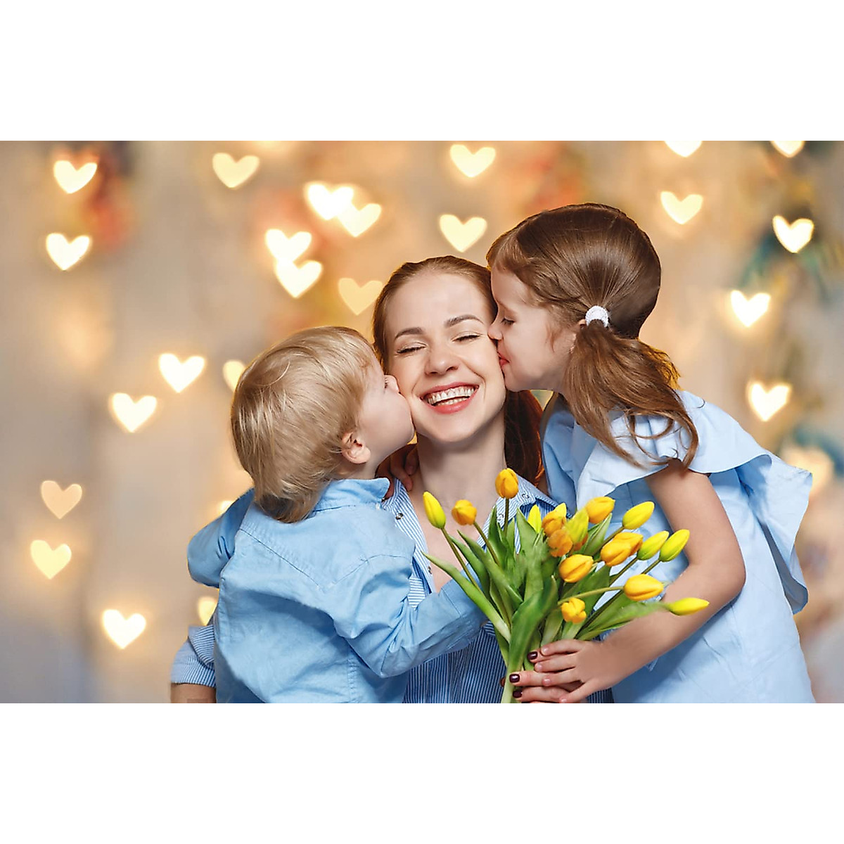 CYLYH 7x5ft Valentine's Day Backdrop Love Heart Bridal Shower Birthday Wedding Party Love Heart Wall Decor Banner Kid Newborn Baby Birthday Party Decor Banner D520