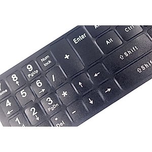 2PCS Matte Vinyl Number Keyboard Stickers, Numerals Keyboard Replacement Sticker with White Font on Black Background for Universal PC, Computer, Laptop, Desktop, Notebook Numeric Pad