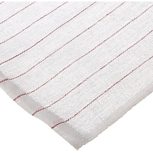 Chef Revival 702GT Cotton Glass Polishing Towel with Red Pinstripe, 29" Length x 16" Width (Pack of 12)