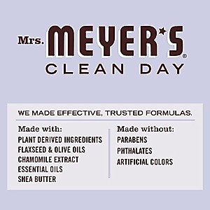 MRS. MEYER'S CLEAN DAY Body Lotion, Long-Lasting, Non-Greasy Moisturizer, Cruelty Free Formula, Lavender Scent, 15.5 oz