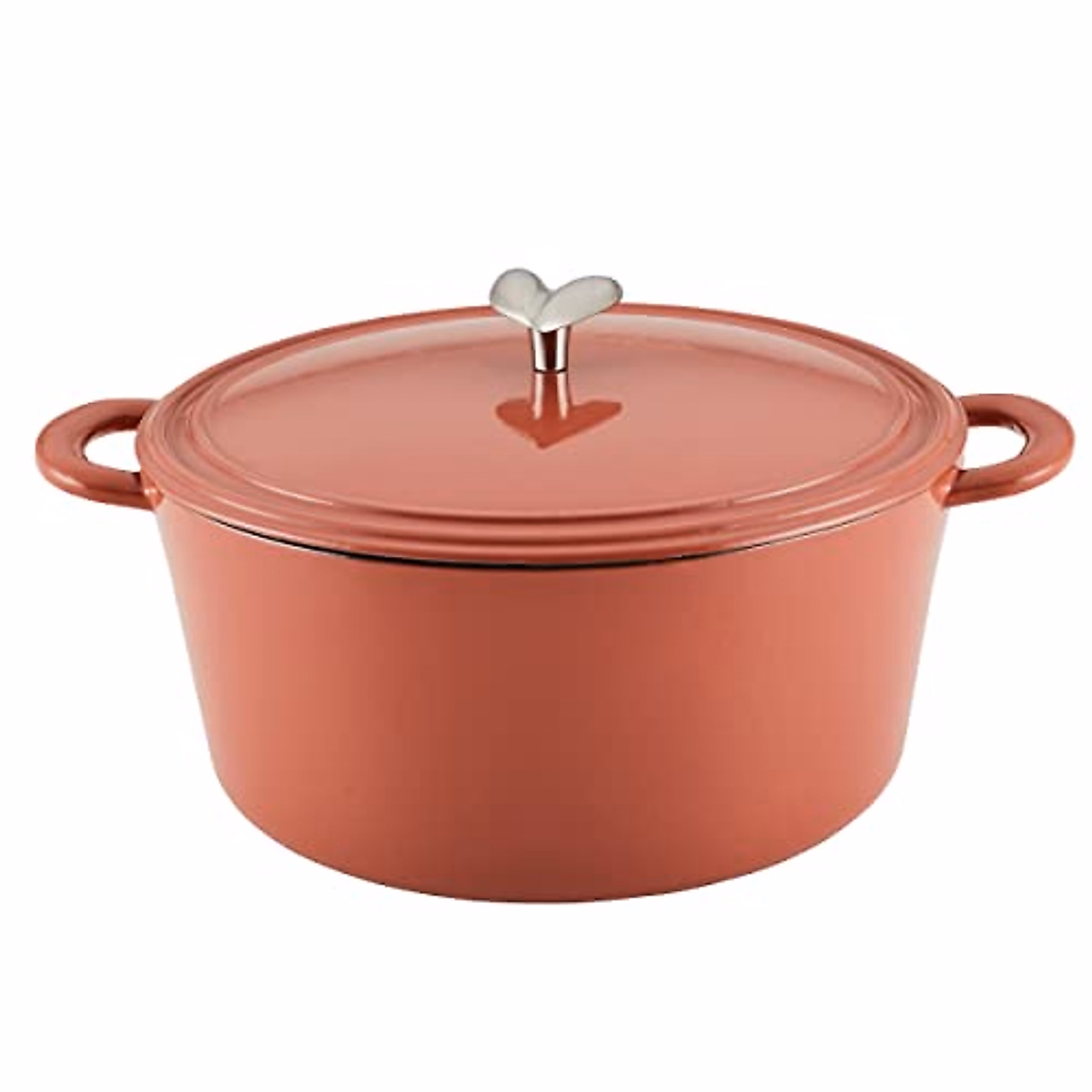 Ayesha Curry Kitchenware Enameled Cast Iron Dutch Oven/Casserole Pot with Lid, 6 Quart, Redwood Red