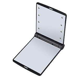 FQYYDD Illuminated Makeup Mirror Portable Makeup Folding Mirror 1Pcs