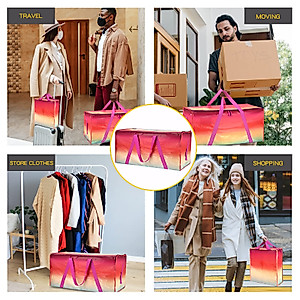 SOFTKISS Heavy Duty Extra Large Moving Bags 8 Pack - Waterproof Storage Bags With Zipper And Handles,Backpack Straps Strong Tote Bags For Clothes,Alternative To Moving Box, Handbags