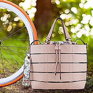 2Pcs Women Tote Handbag Oxford Cloth Purse Top Handle Work Bag Large Capacity Shoulder Bag For Work(Black Floral)