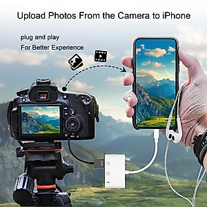 AMLLEN iPad to USB Adapter, USB for iPad, iPhone to USB Adapter Compatible iPhone/iPad,Plug N Play,Compatible with USB Flash Drive.Support iOS 16.
