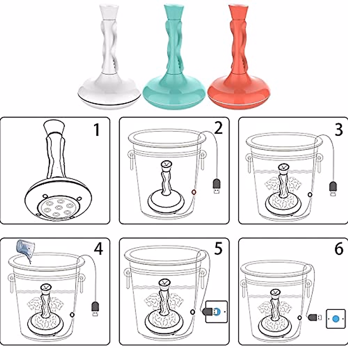 SHAHDEN Portable Turbine Washer,Mini Portable Washing Machine,3 in 1 ultrasonic Washing Machine, USB Powered for Apartment, Dormitory, RV, Shoes Washer (White)