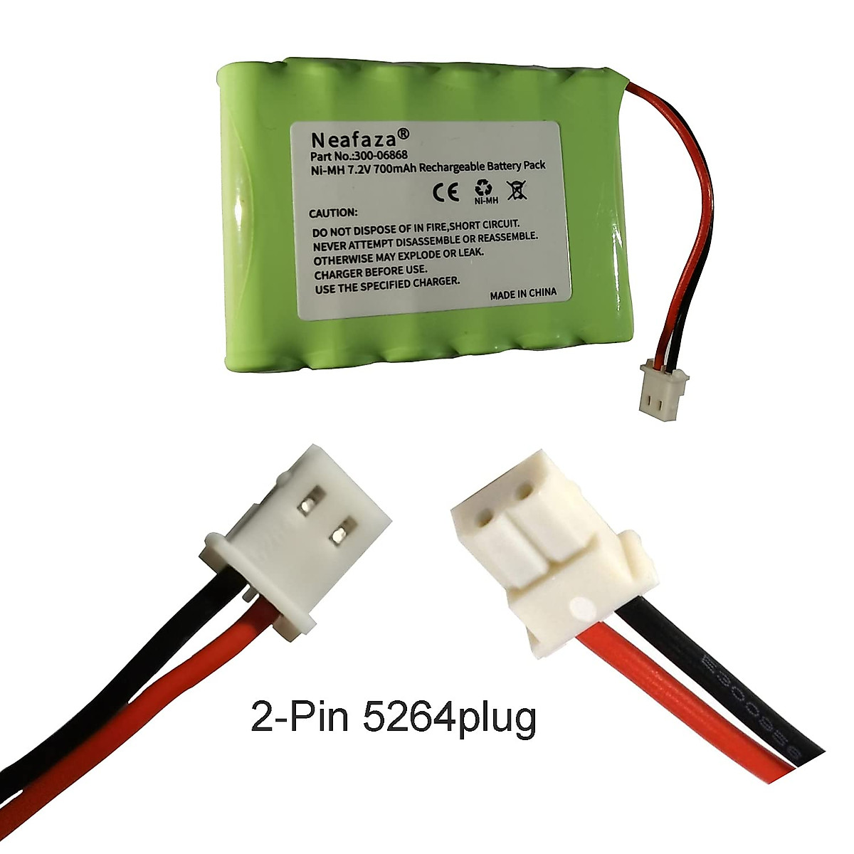 NEAFAZA 300-06868 Battery 7.2V 700mAh Compatible with Touchpad Home Security Intrusion WLTP100 8DLLKP500 8DLTSSCBASE1 8DLWLTP100 Lyric TSS Keypad