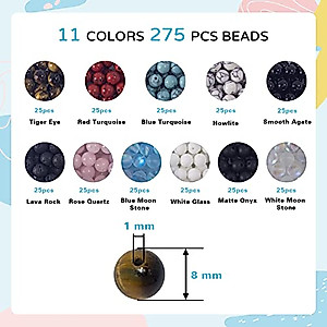 Mchruie 691pc Bracelet Making Kit, 8mm Beads for Bracelets Making - Natural Stone Gemstone Beads for Jewelry Making DIY Bracelet Kit for Adults Beginners